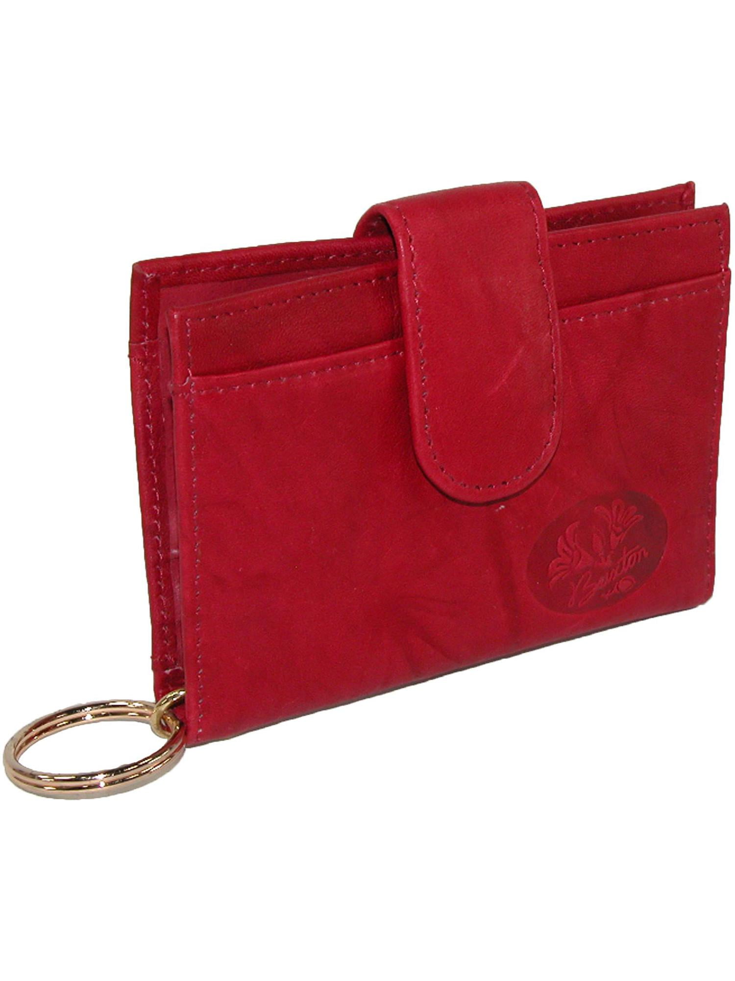 Size one size Women's Leather Tab Floral Embossed Card Case Wallet ...