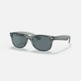 Ray Ban Unisex New Wayfarer Classic Polarized Blue Sunglasses RB2132 64503R 58, Transparent Grey ...