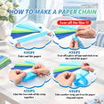 600 Sheet Paper Chain Garland Strips Blue - Walmart.com