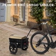 Bike Cargo Trailer with Removable Box & Waterproof Cover, Bicycle Wagon ...