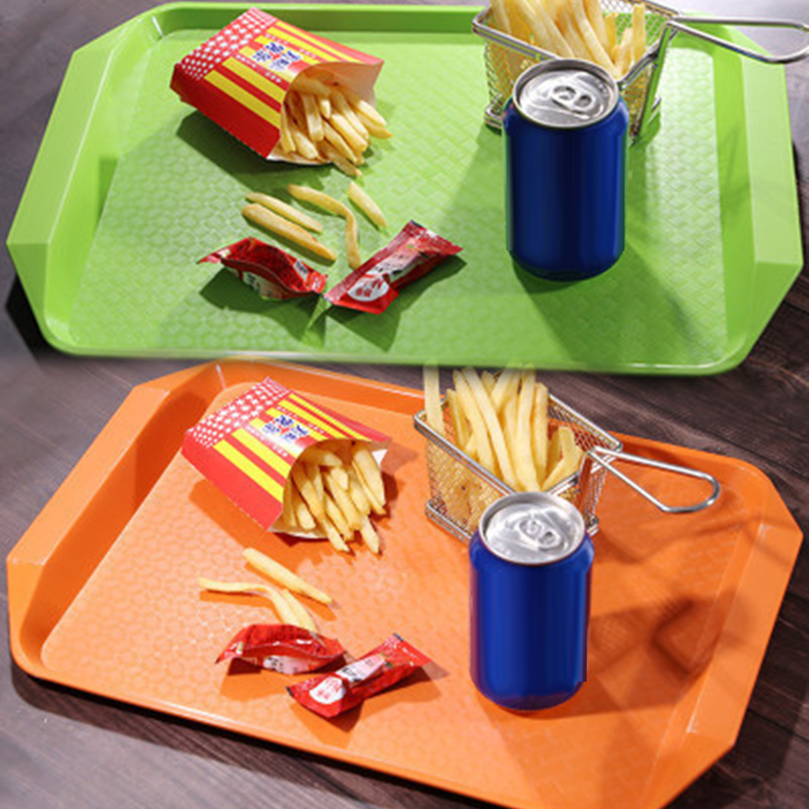 Travelwant Rectangular Serving Trays Light Weight Easy to Clean Sturdy ...