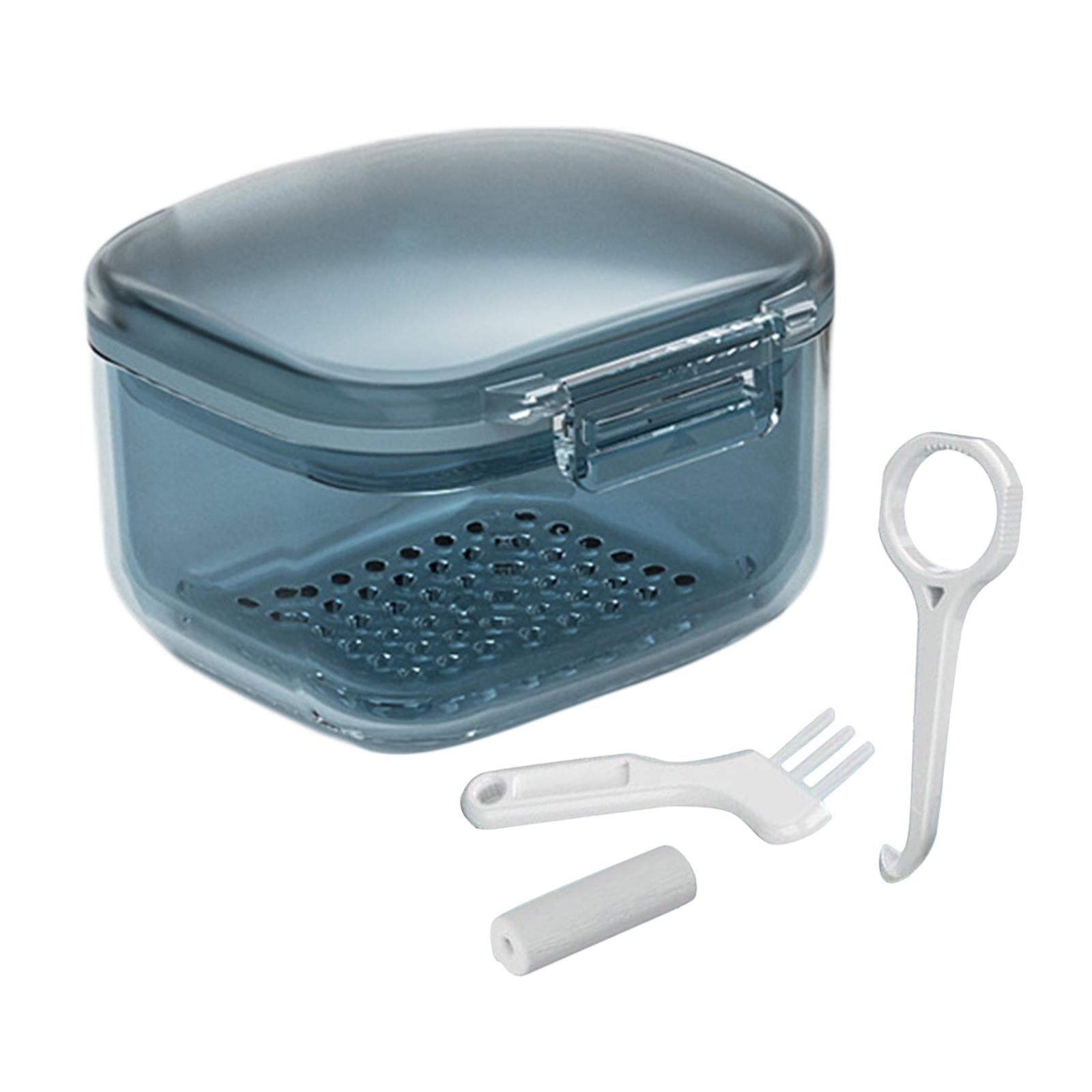 Portable Retainer Cleaner Case Bath Box Cup with Strainer Basket, Soak ...