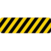 StickerTalk Caution Stripes Vinyl Sticker, 10 inches x 3 inches ...