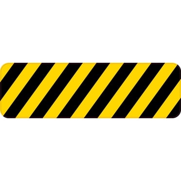StickerTalk Caution Stripes Vinyl Sticker, 10 inches x 3 inches ...