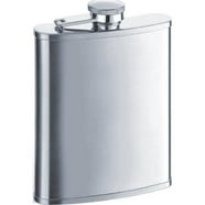 Maxam® 8oz Stainless Steel Flask with Solid Genuine Leather Wrap ...
