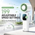 Handheld Fan Ice Cooling 199-Gear Wind Adjustment, Portable Turbo Fan ...