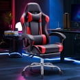 CONCETTA Computer Chair with Footrest and Lumbar Support, Home Offfice ...