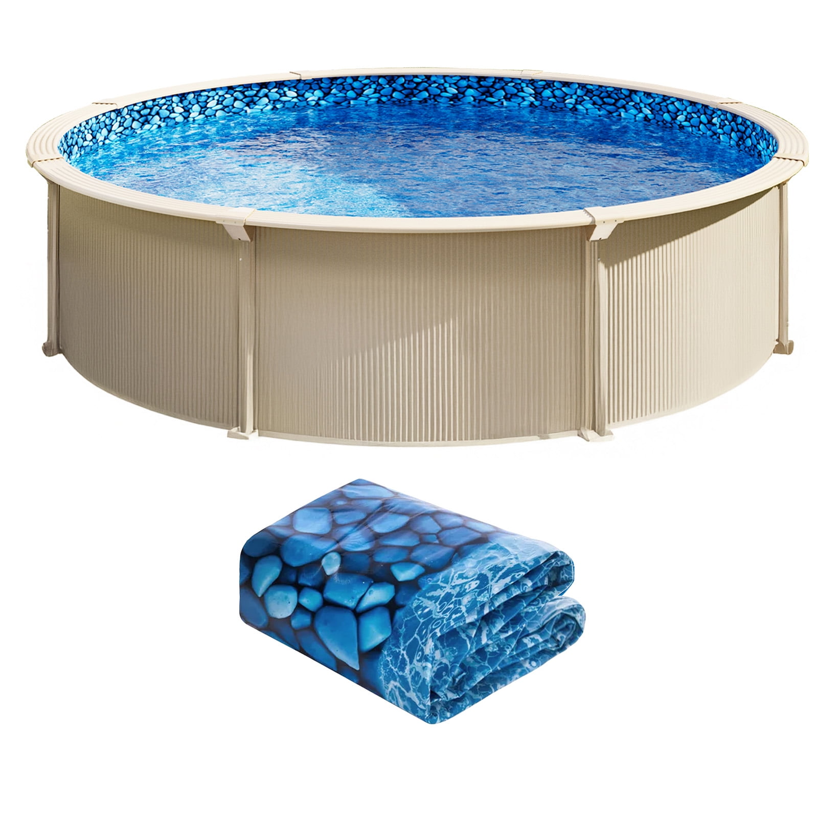 Click here for Kffkff 24-Ft Round Above Ground Pool Liner  Overla... prices