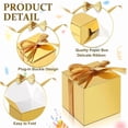 20pcs Elegant Pure Golden Square Gift Boxes - Premium Wedding Favor ...