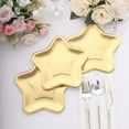 Efavormart 25 Pack Matte Gold Star Shaped Paper Dinner Plates, 7" Eco ...