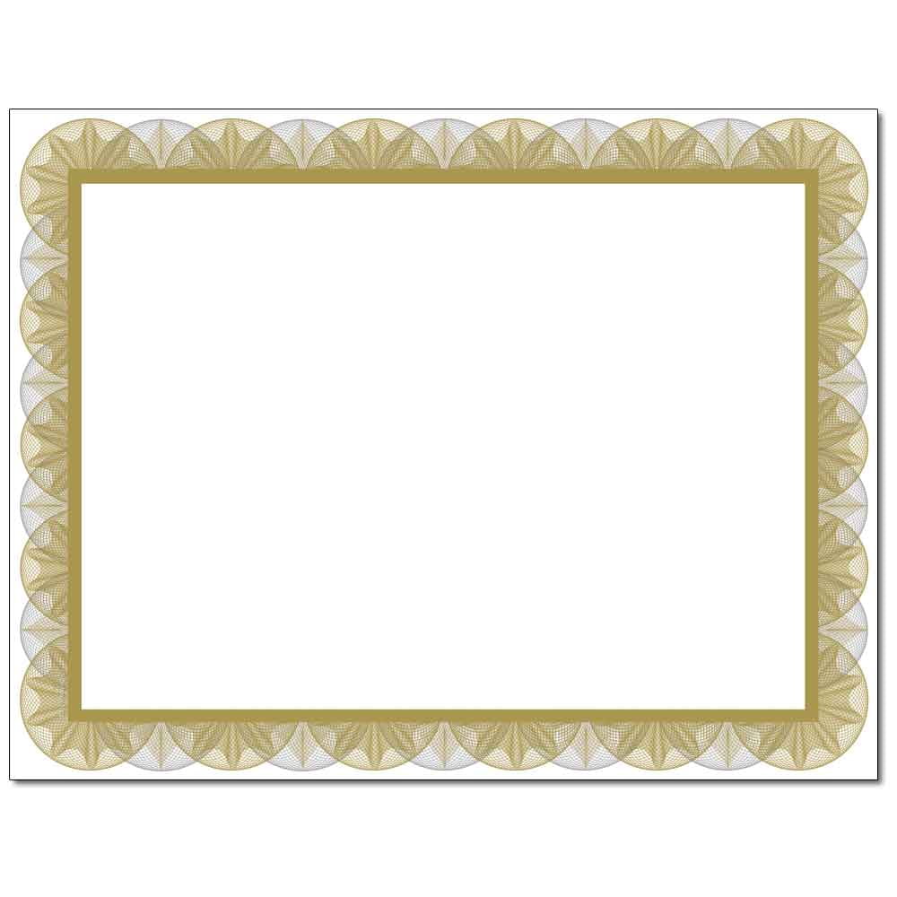 Gold Spiral Laser & Inkjet Certificate Border Paper, 100 Sheets ...