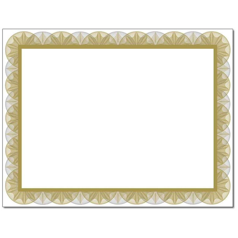 Gold Award Certificate Border