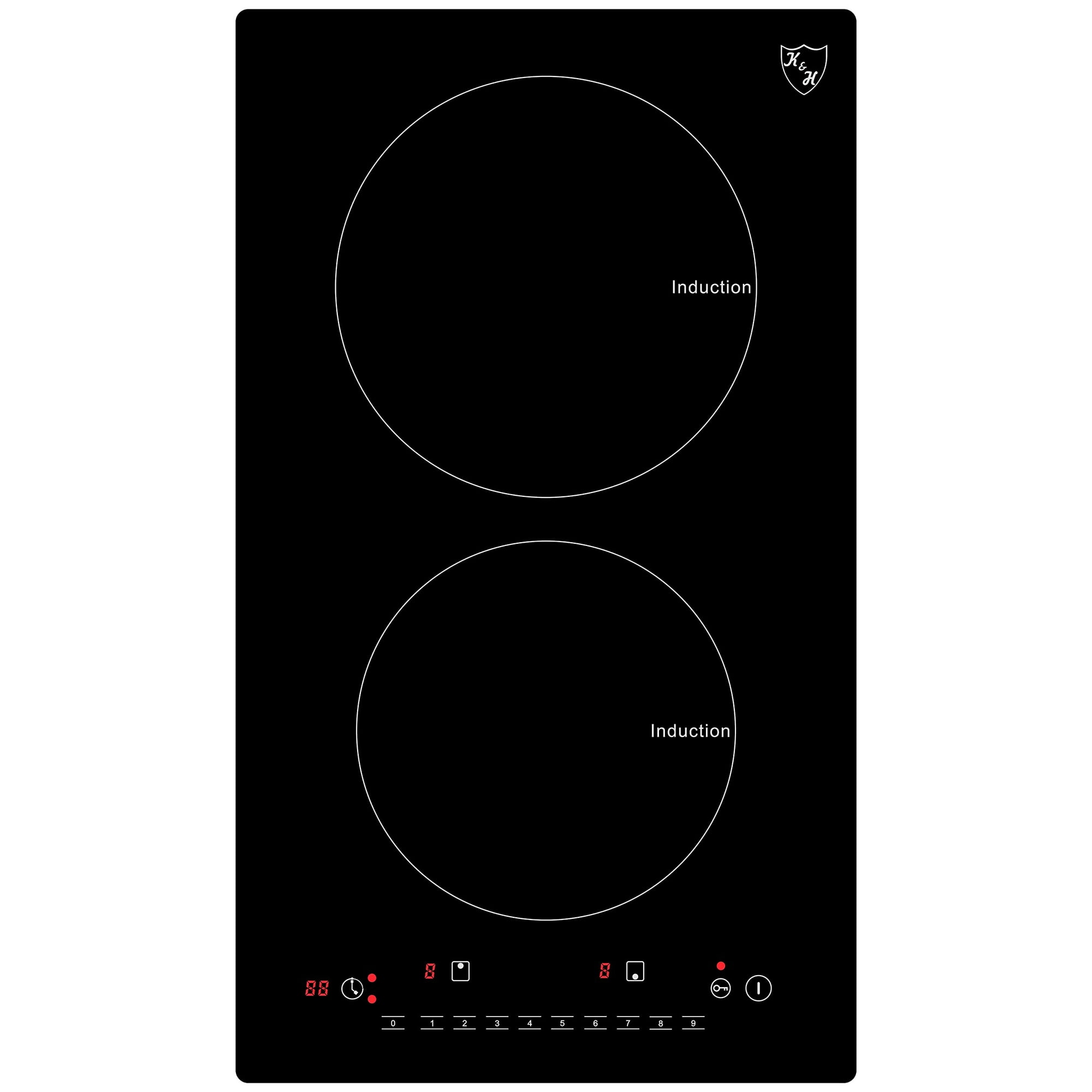 Click here for K & h Cooktops K & h 2 Burner 12 Inch Built-In Ind... prices