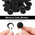 50pcs Black Soft Sponge Earpads, Replacement Earbuds 18 x 5mm for Round ...