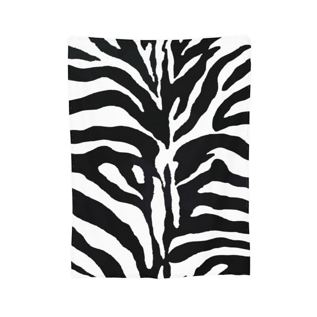 Black and White Zebra Pattern Throw Blanket,Super Soft Anti-Pilling ...