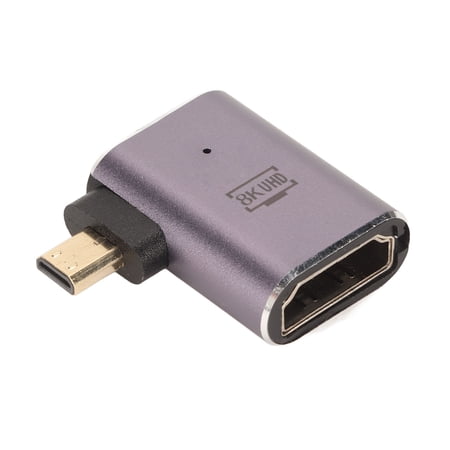 Micro HD Multimedia Interface Adapter, Left Angle HD Female To Micro HD ...