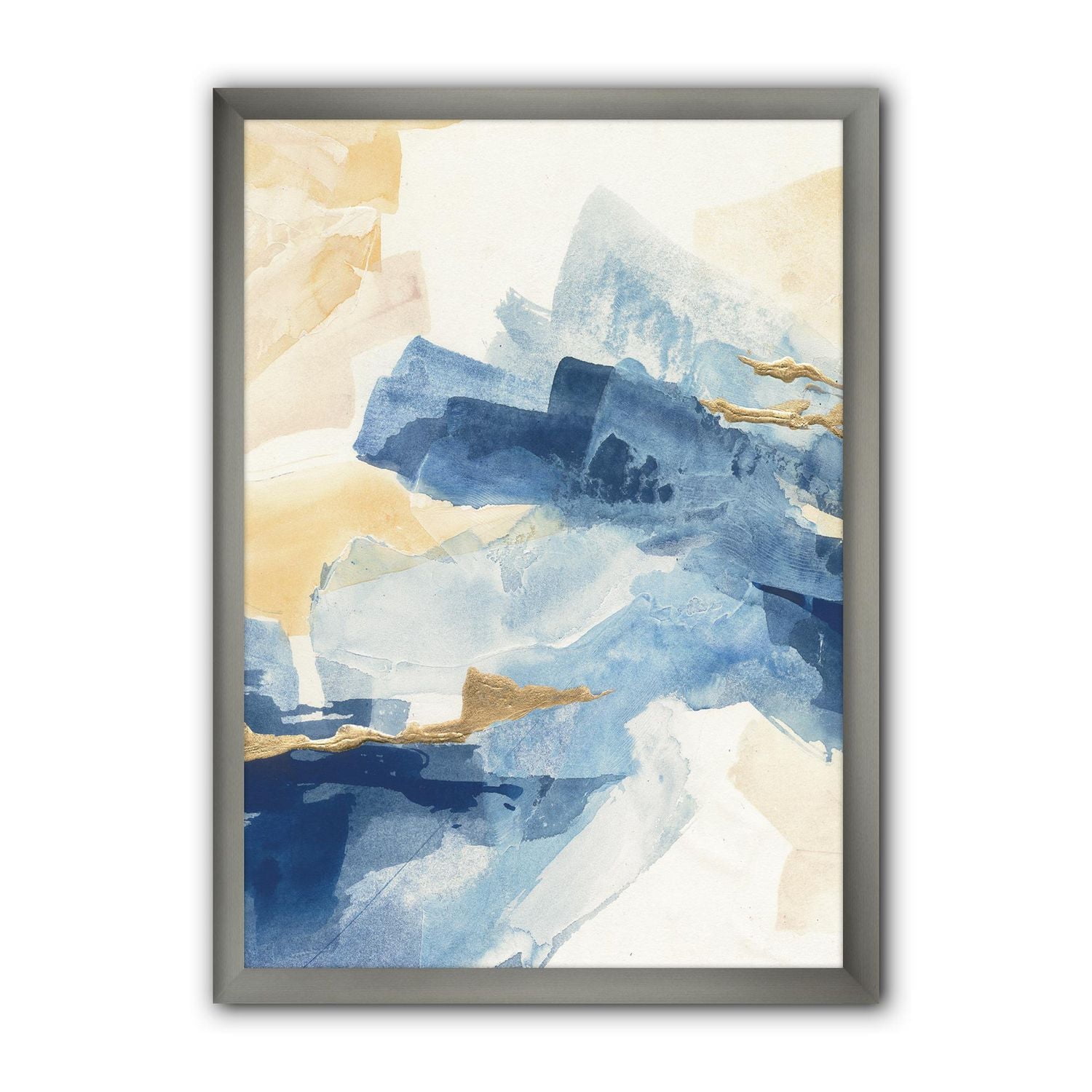Click here for Designart Metallic Gold Indigo Ii Framed Wall Art... prices