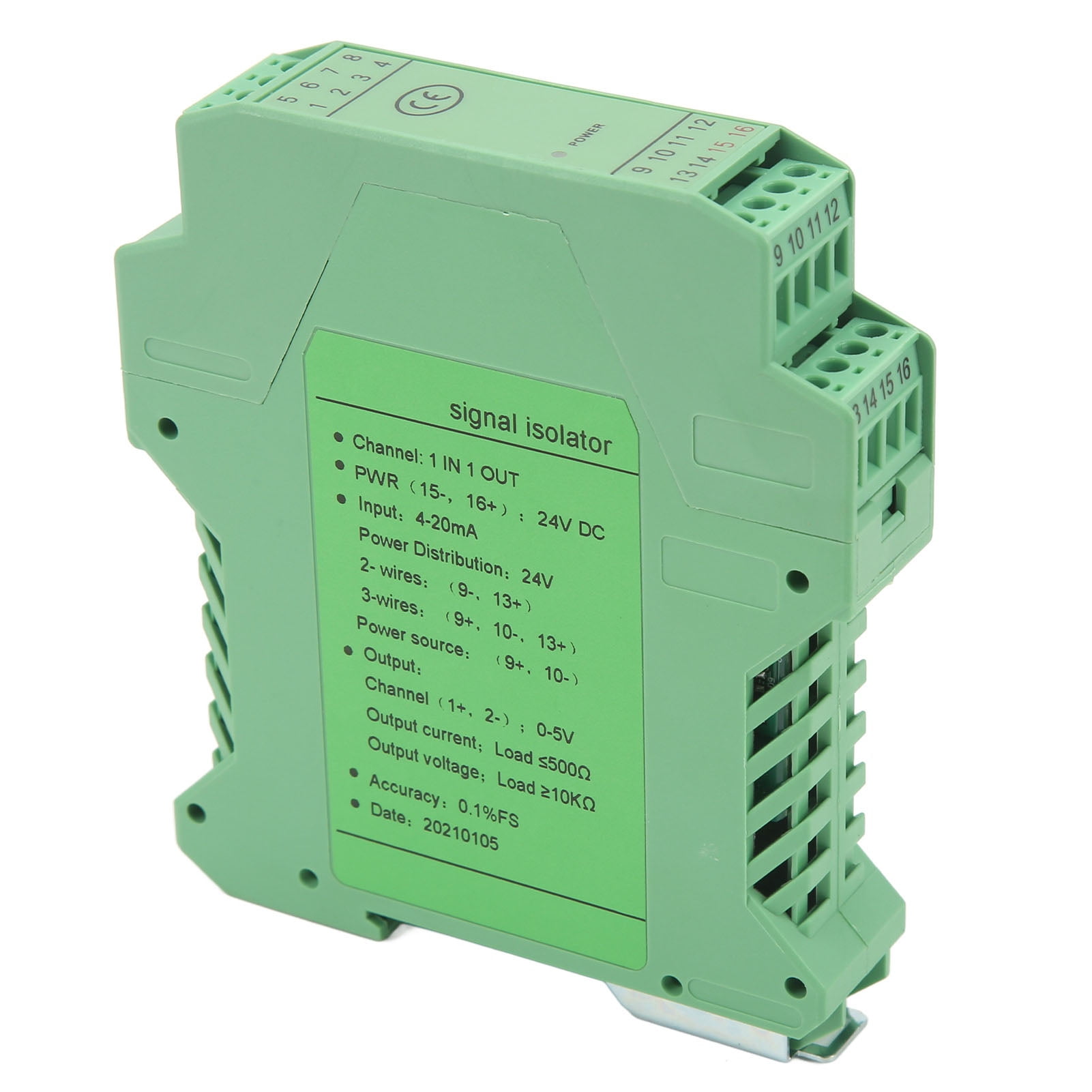 DC Current Signal Isolator 1 in 1 Out 4‑20mA PLC Detection Anti ...
