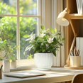 7 Inch Self Watering Indoor Plant Pots, 4 Pack Durable Plastic Planters ...