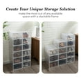 Simplify Set of 12 Plastic Stackable Shoe Boxes in White - Walmart.com