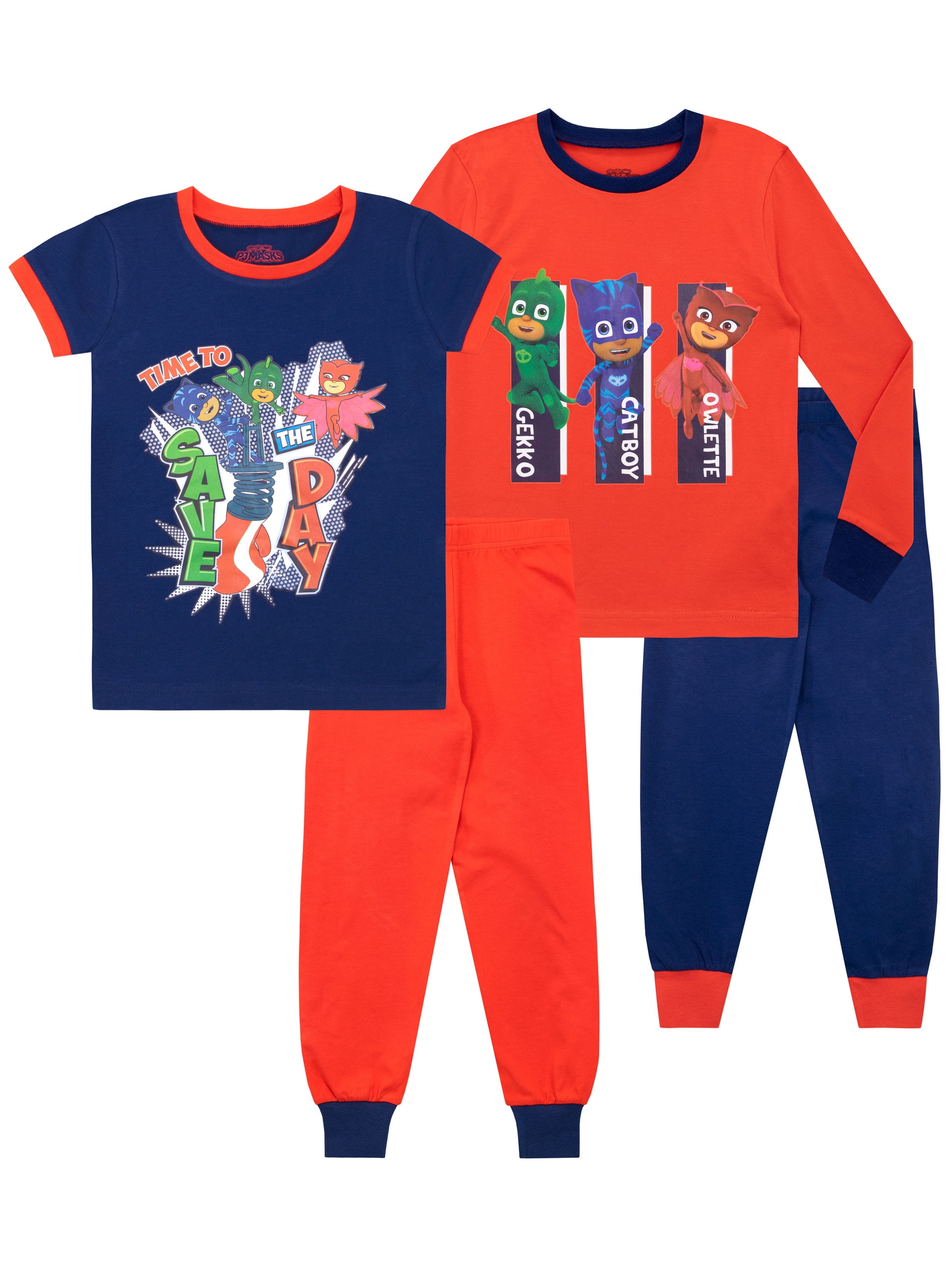 Pj Masks Boys 2 Pack Save The Day Pajamas Sizes 2T-7 - Walmart.com