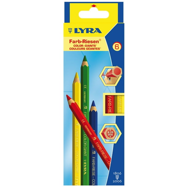 Lyra COLOR-GIANTS Colored Pencil Set, 6-Colors - Walmart.com - Walmart.com