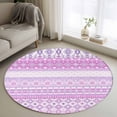3.3ft Round Rug Purple Pink Boho Area Rugs for Living Room Bedroom ...