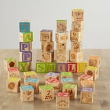 Spark Create Imagine Wooden ABC Blocks 40 Pieces for Learning Alphabet ...