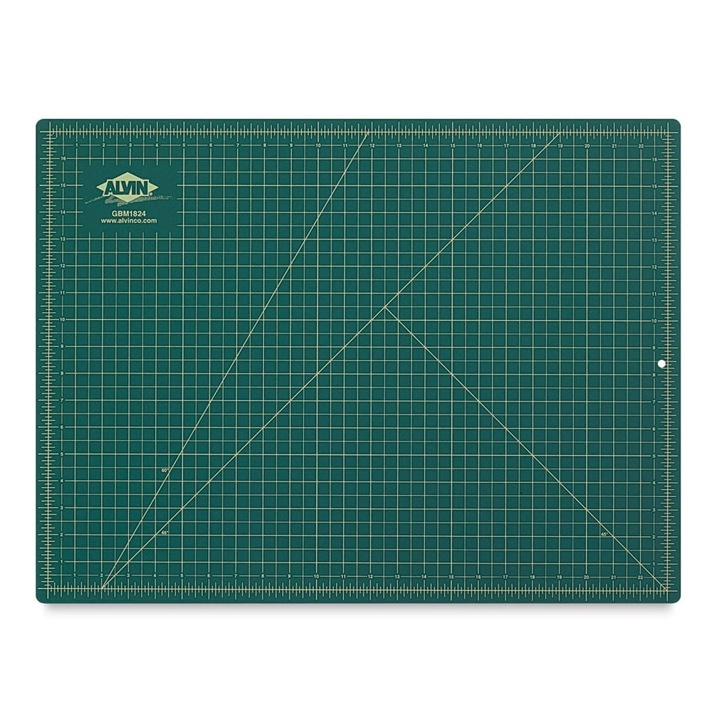 Alvin 18" x 24" Green/Black Professional Self-Healing Cutting Mat ...