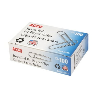 Pen+Gear No. 1 Size Smooth Paper Clips, Silver, 100 Count - Walmart.com