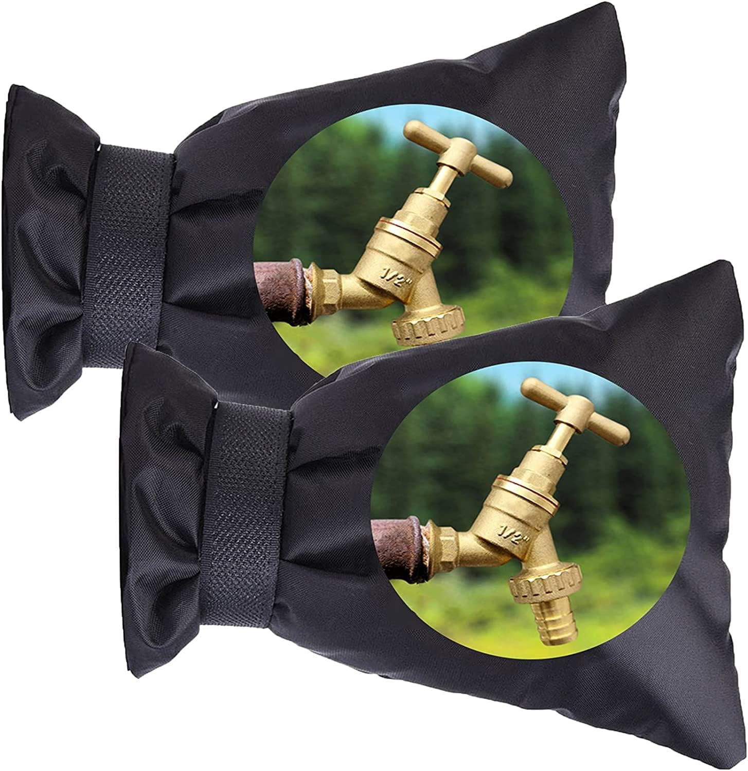 Scheam 2 Pack Outside Tap Covers for Winter, Large Outdoor Tap ...