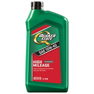 Quaker State Full Synthetic High Mileage 5W-30 Motor Oil, 5 Quart ...
