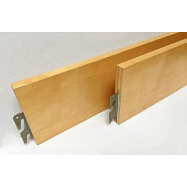 Premium Natural Finish Twin Wooden Bed Rails with Hook-On System ...