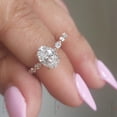 1.5 Carat, Oval Cut Moissanite Ring, Vintage Marquise Moissanite Band ...