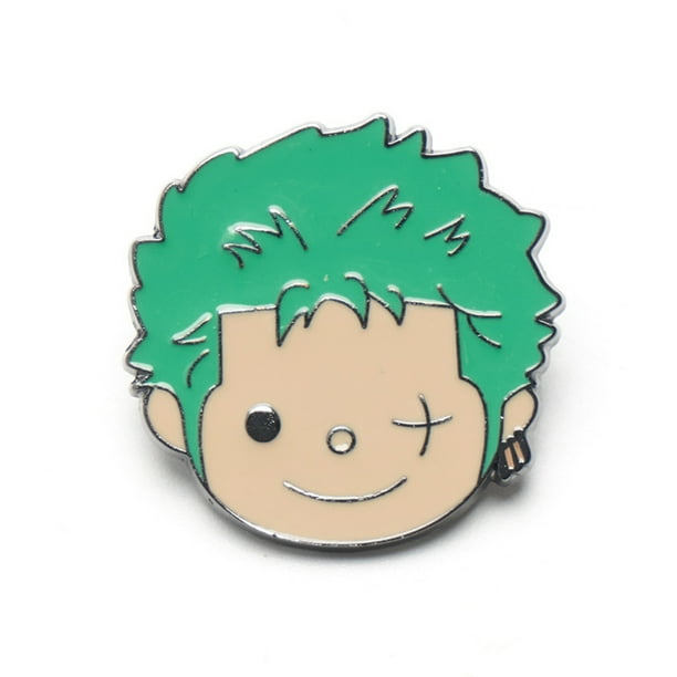 Metal One Piece Zoro Pins Brooch Zoro Cosplay Cute Breastpin Zinc Alloy ...