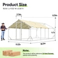 Quictent Chicken Coop, Metal 19.7'x9.8'x6.6', Waterproof Anti-UV ...