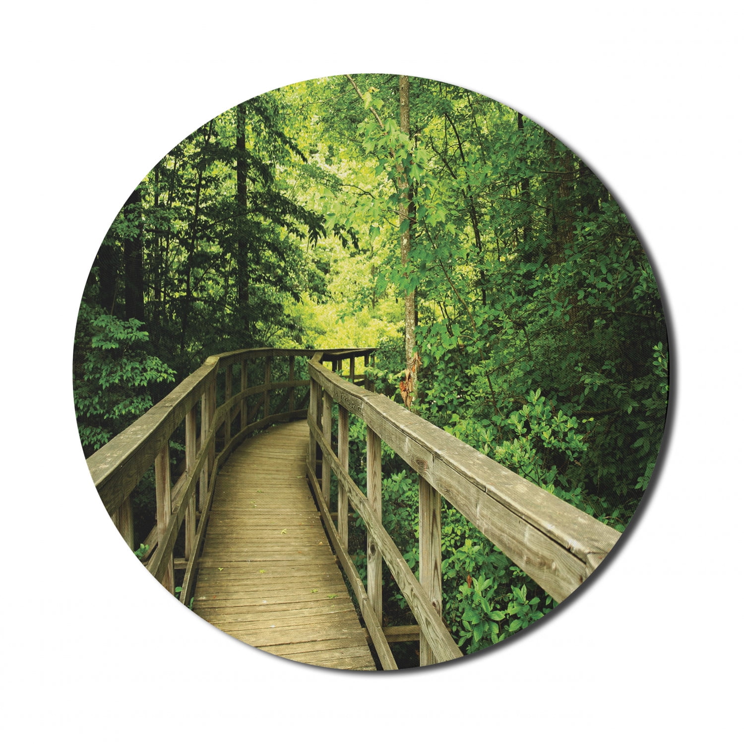 Nature Mouse Pad for Computers, Park Summertime Scenic View Environment ...