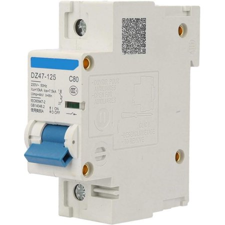 Lepai Miniature Circuit Breaker, DZ47-125 1P Air Circuit Breaker DIN Rail Mounted Current ...