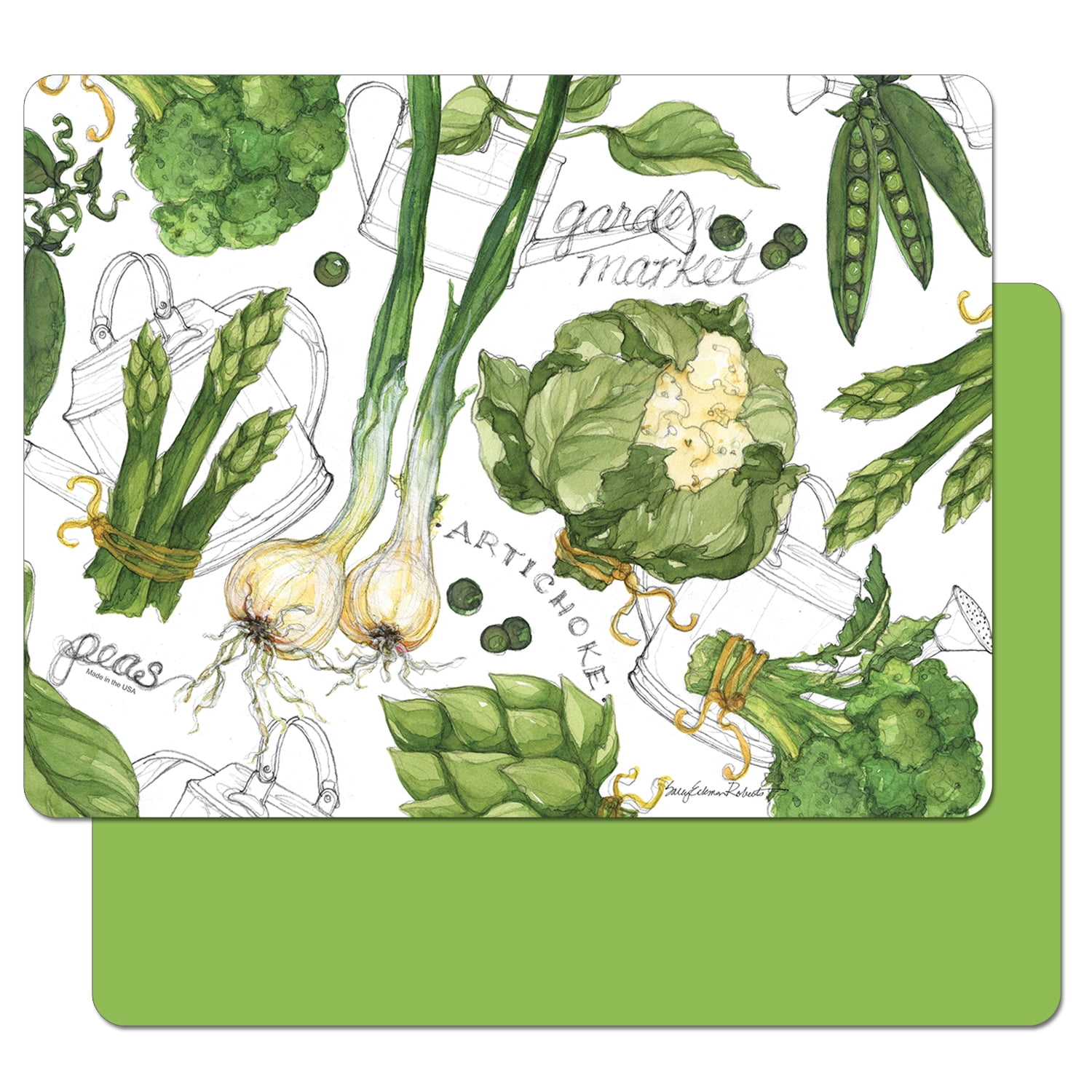 Cut N' Funnel Garden/Lime Green 2 Pack Flexible Plastic Cutting Board ...