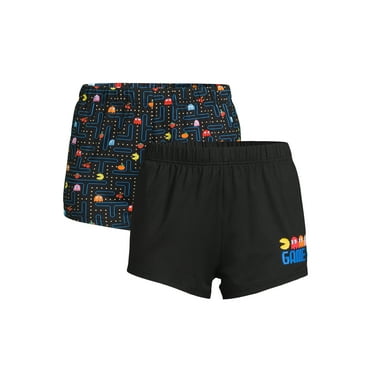 Emme Jordan Junior's Fuzzy Plush Pajama Shorts - White & Black Buffalo ...