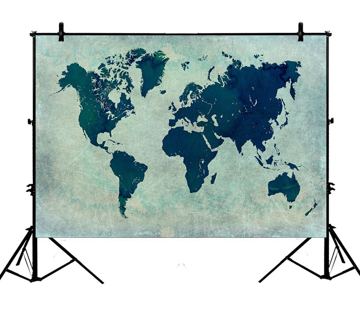 PHFZK 7x5ft Watercolor Backdrops, Vintage World Map Photography ...