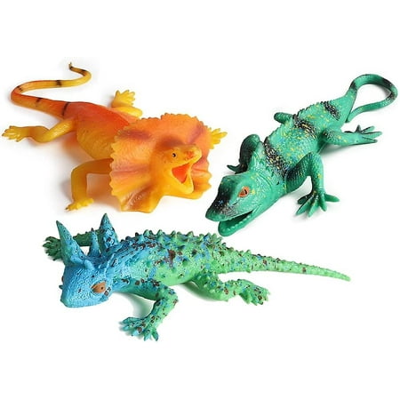 3pcs Realistic Lizard Toys, Tpr Smelless Super Stretches, Stress Relief ...