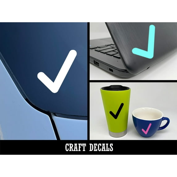 Check Mark Symbol Craft Vinyl Indoor Outdoor Decal Sticker - Green - 5 ...