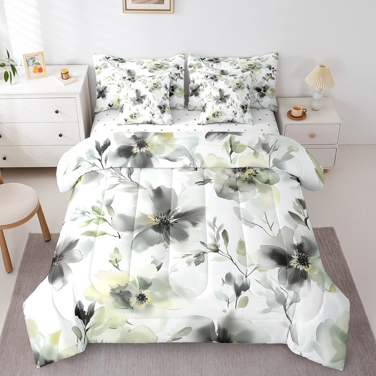 Click here for Erosebridal Watercolor Flower Bedding Full Size  V... prices
