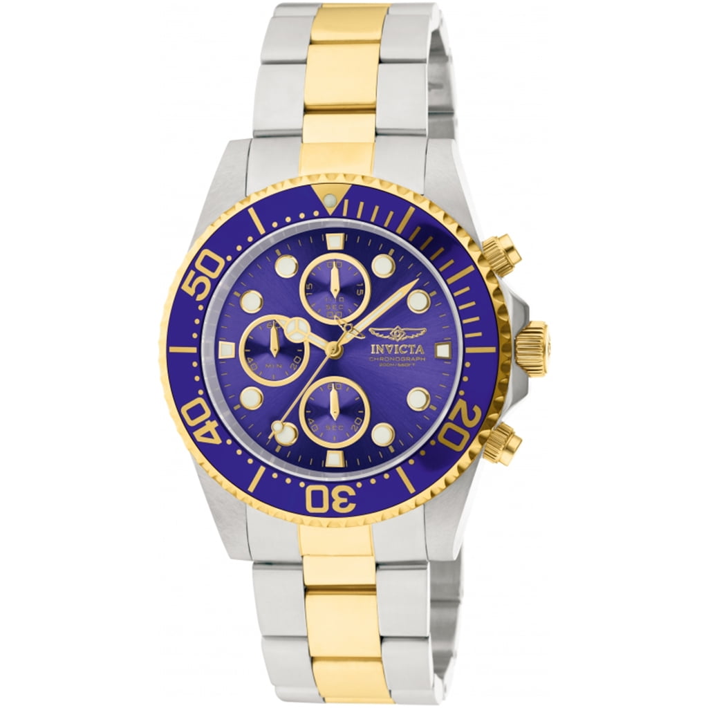 Invicta - Invicta Men's 1773 Pro Diver 18k Gold Ion-Plating and ...