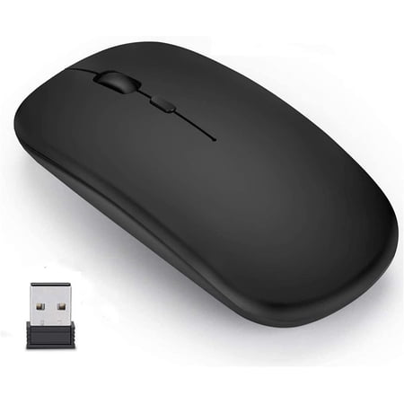 Rechargeable Wireless Mouse, 2.4G Wireless Ergonomic Mouse, USB Silent ...