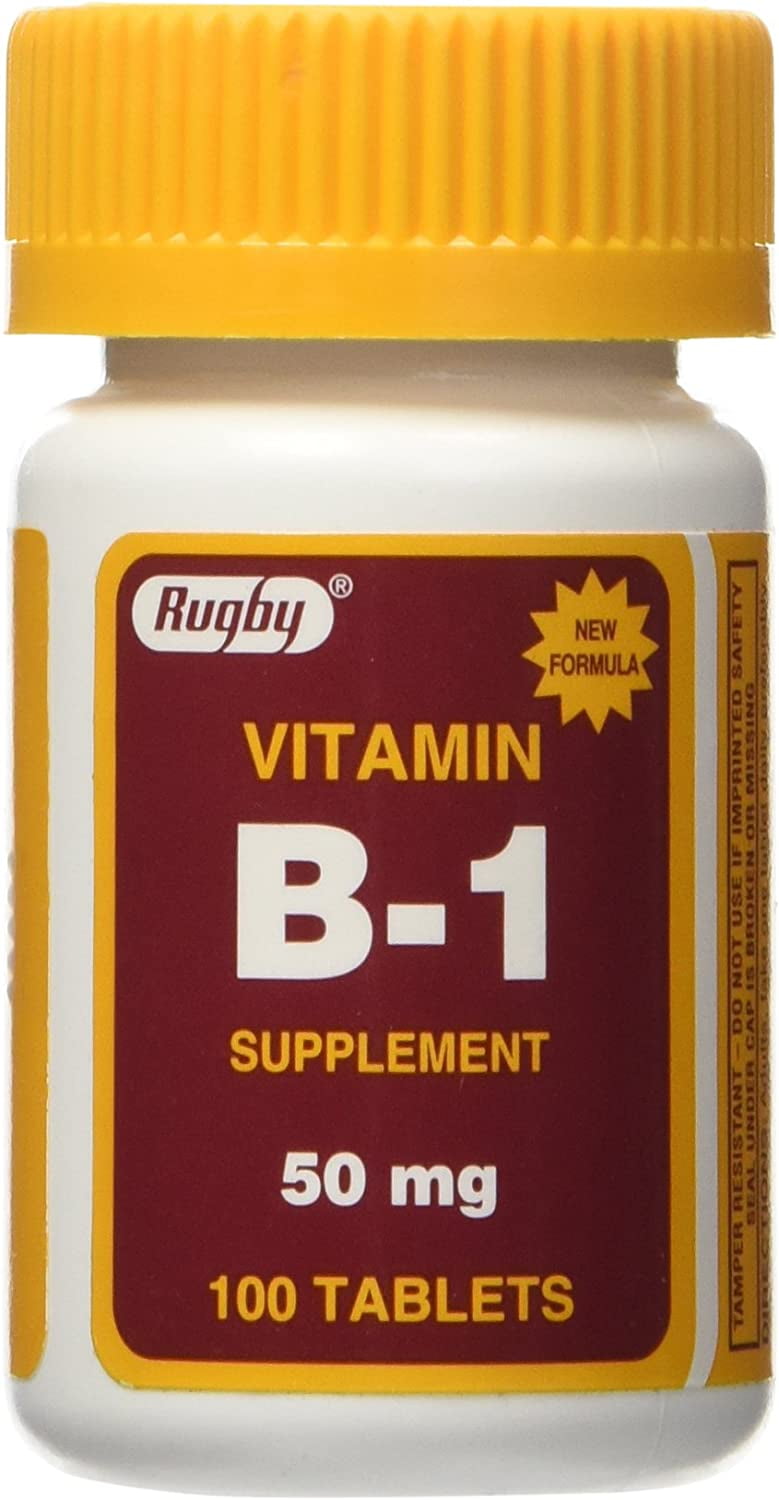 Rugby 80681009700 Vitamin B-1 50 mg. 100 Tablets (3 Bottles) - Walmart.com