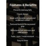 Rubber Stair Treads Non-Slip Outdoor 42”x10” (5-Pack) – Hexagon Anti ...