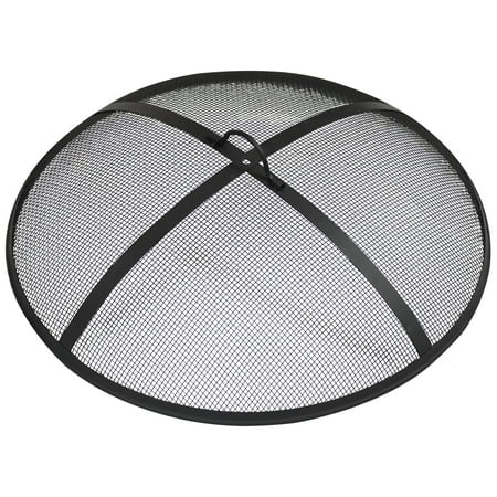 Sunnydaze Outdoor Fire Pit Spark Screen Guard Accessory - Round Fire ...