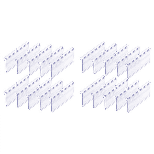 140PC 8X4.2cm Clear Plastic Label Holders for Wire Shelf Retail Price ...